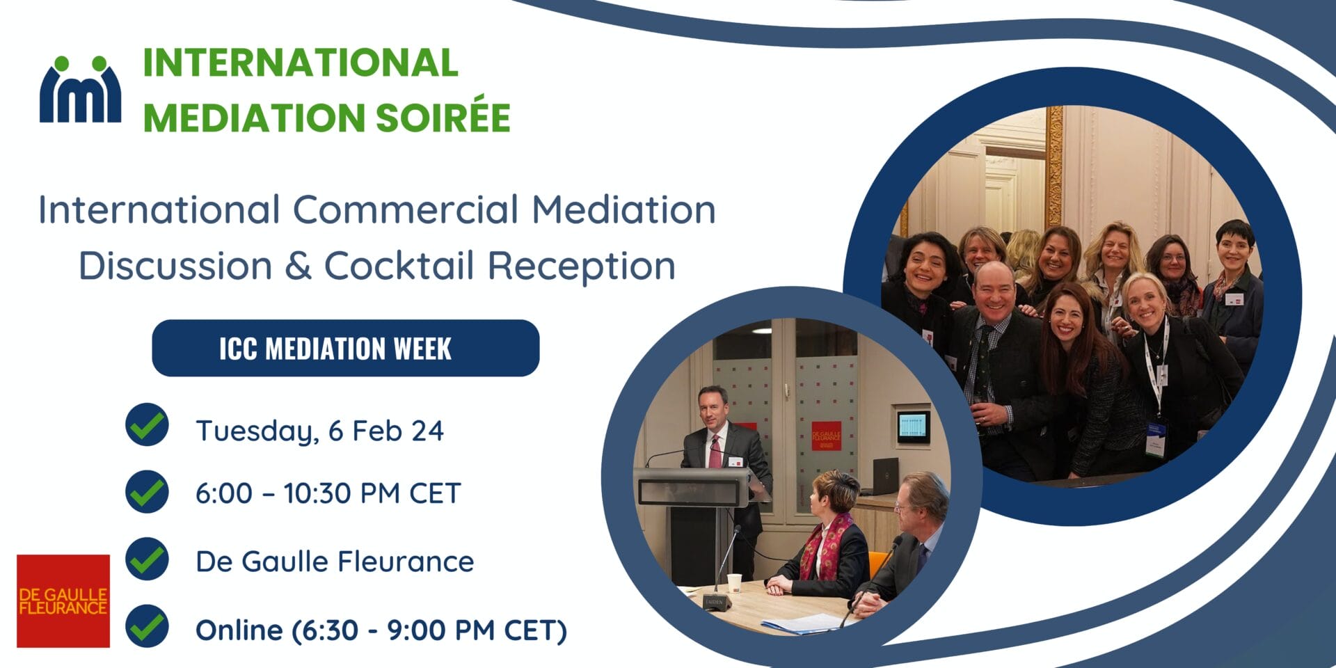 Event invitation: IMI International Mediation Soirée, 6 February 2024 ...