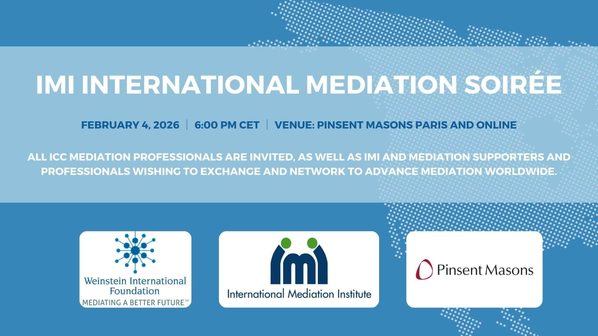 Event Invitation: IMI International Mediation Soirée, 4 February 2026 ...